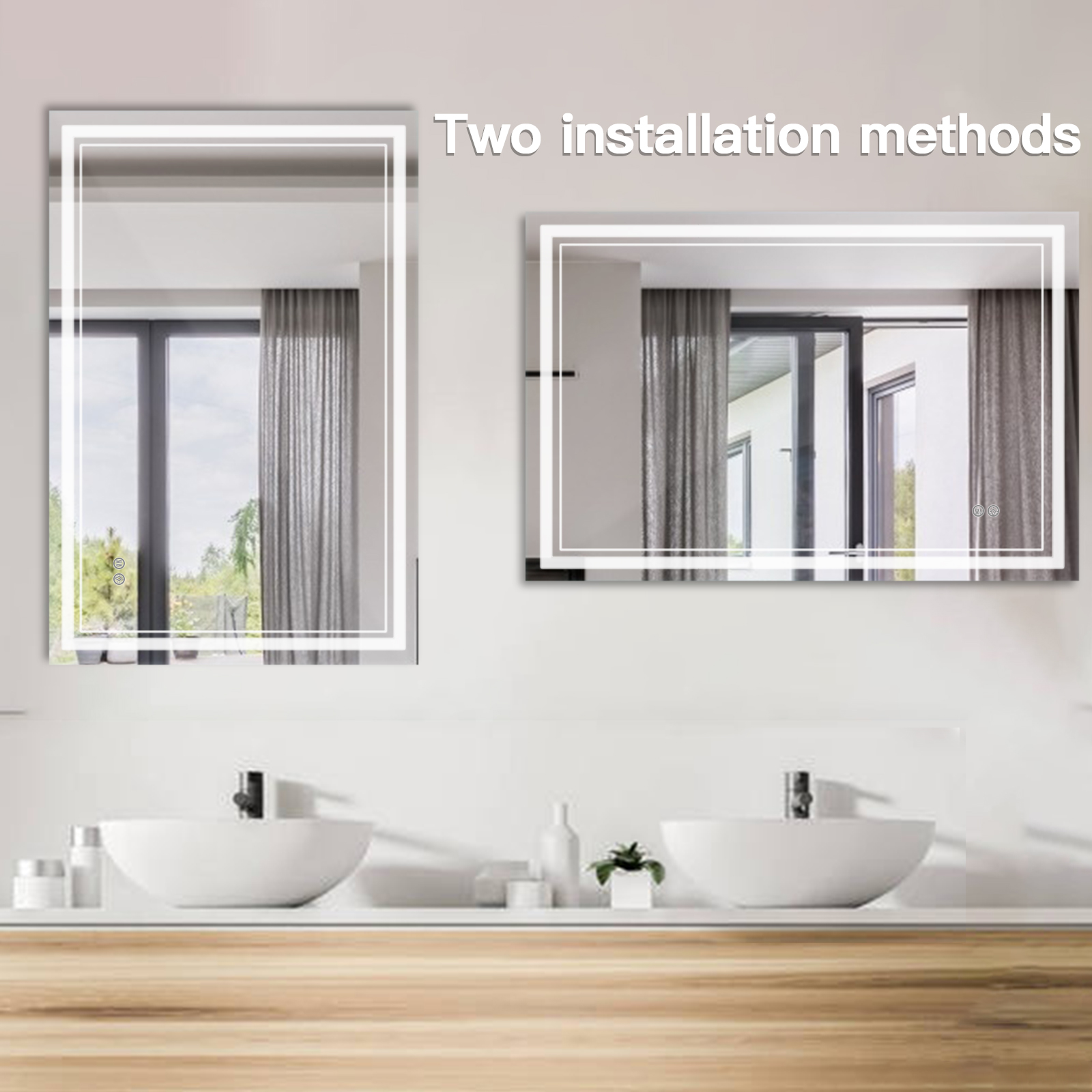 Wall Mounted Rectangle LED Bathroom Mirror